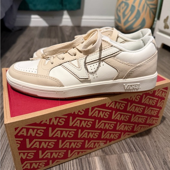 Vans | Shoes | Vans Cream And White Casual Sneakers | Poshmark